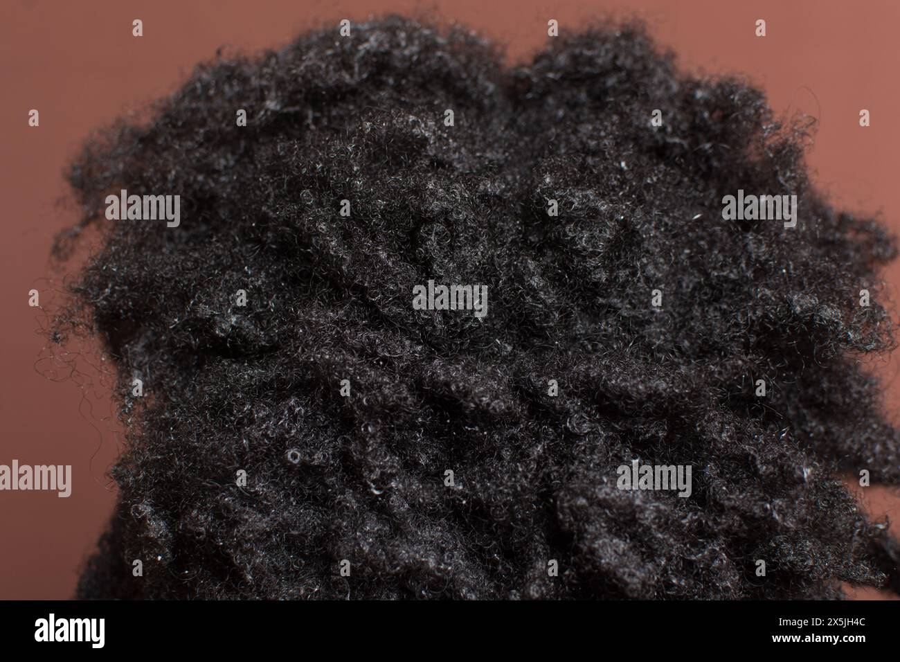 Black afro curly hair with shrinkage, Wet Type 4c hair being detangled ...