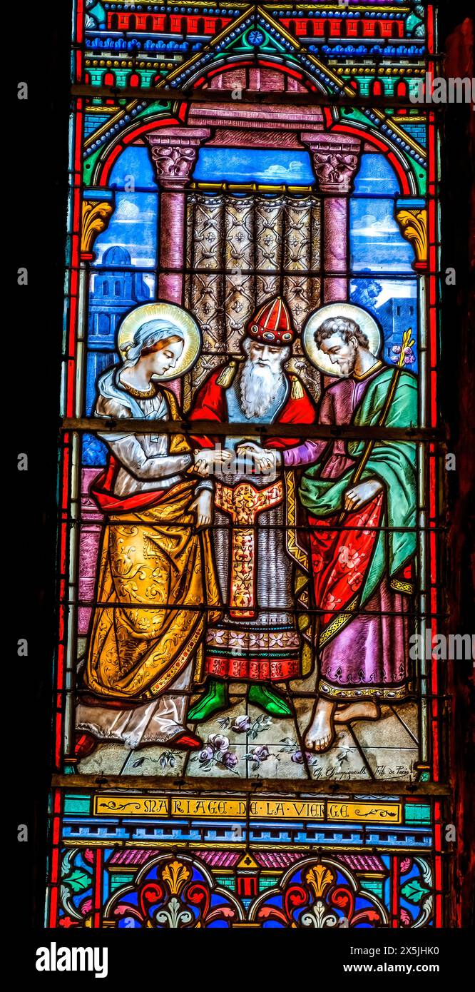 Saint joseph stained glass hi-res stock photography and images - Alamy