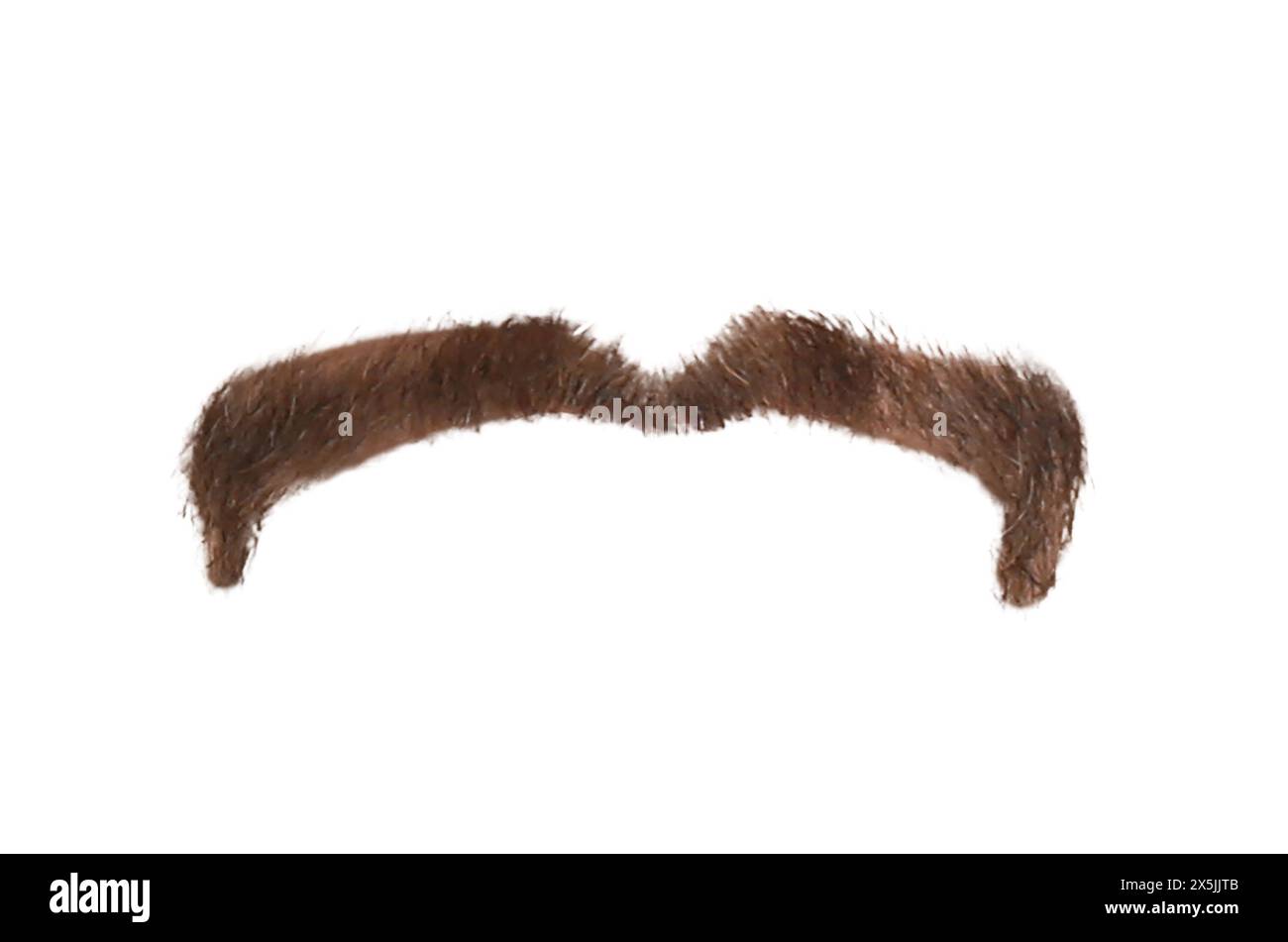 Stylish brown mustache isolated on white. Facial hair Stock Photo - Alamy