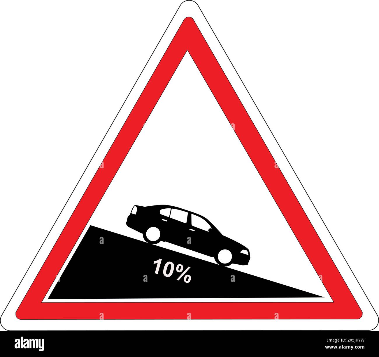 Triangular road sign with white background and red surround: Dangerous ...