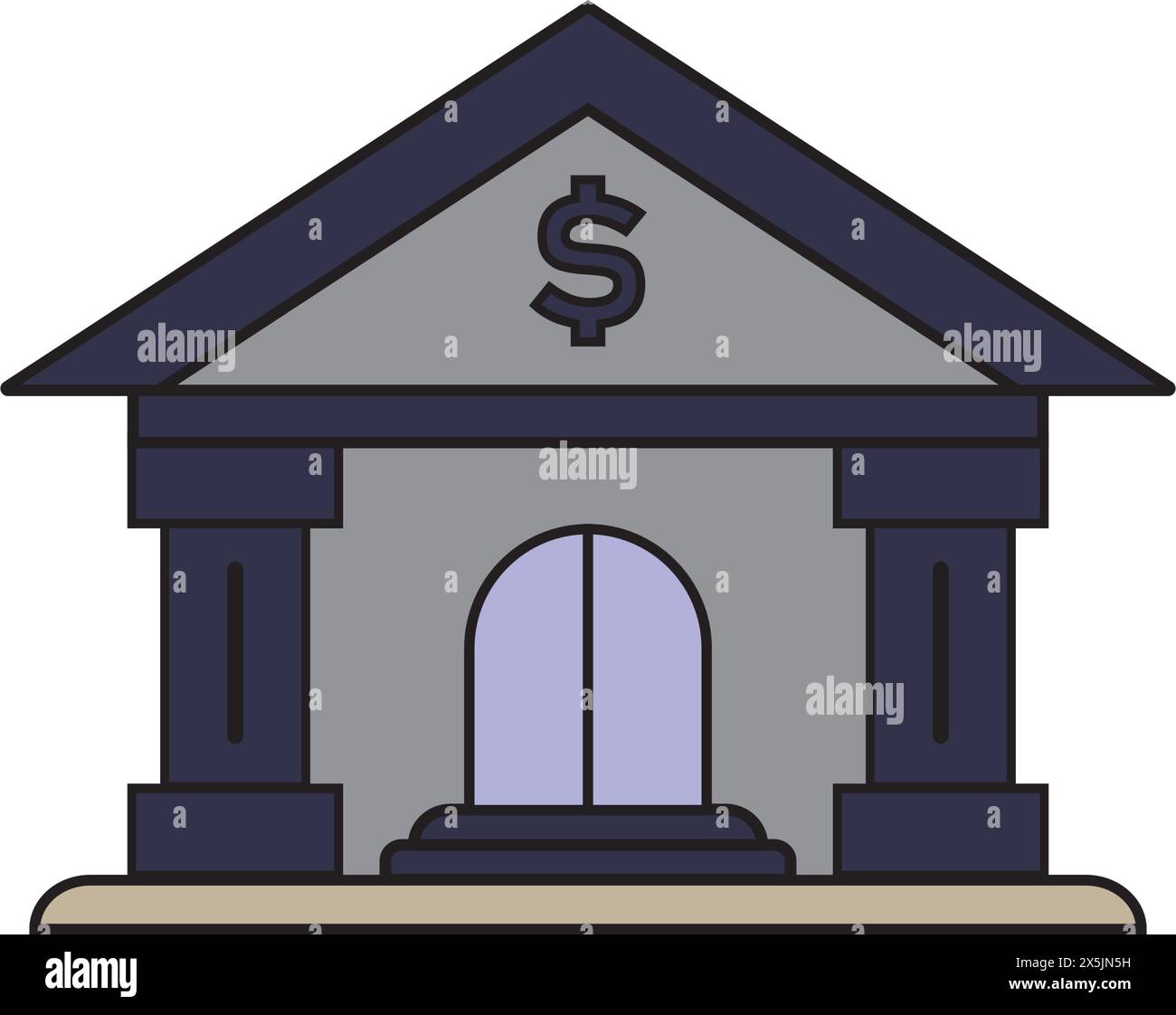 bank icon vector illustration logo design Stock Vector Image & Art - Alamy