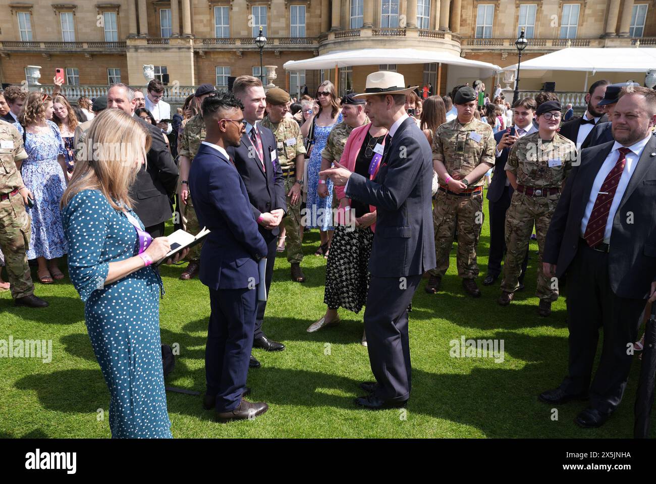 The Duke of Edinburgh greets Gold Award holders and members of their ...