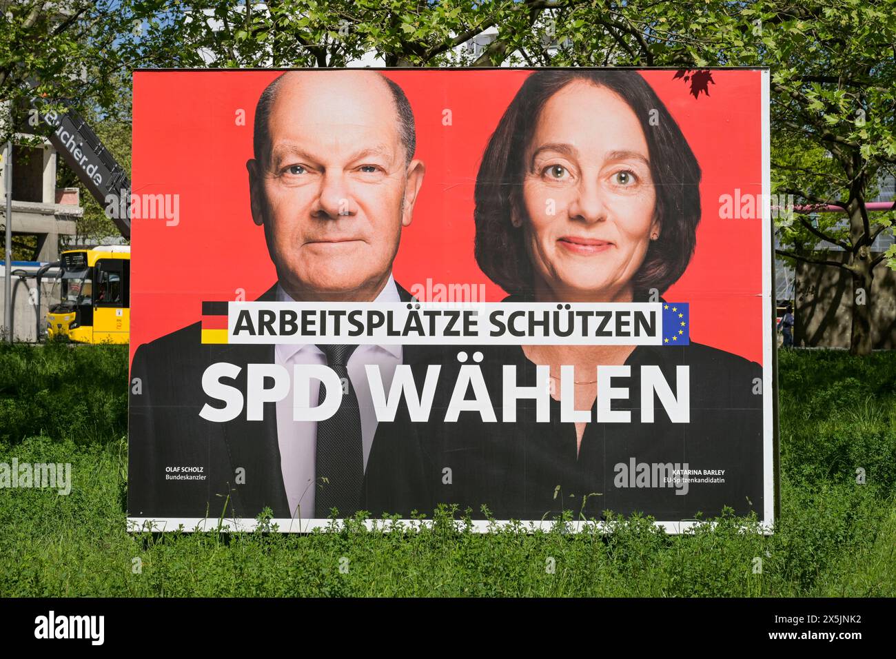 SPD Wahlplakat zur Europawahl 2024, Berlin, Deutschland Stock Photo - Alamy