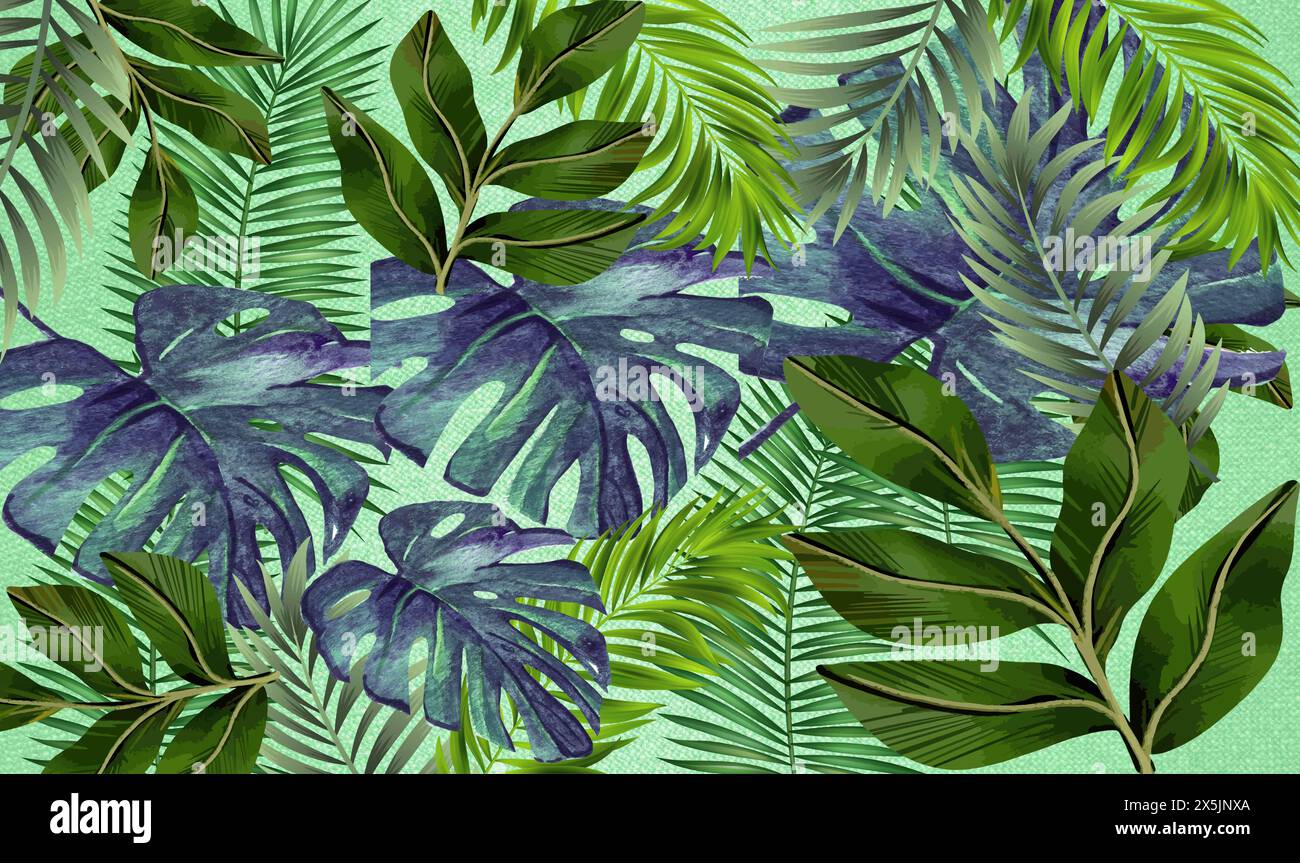 Botanical print leaf Stock Vector Images - Alamy