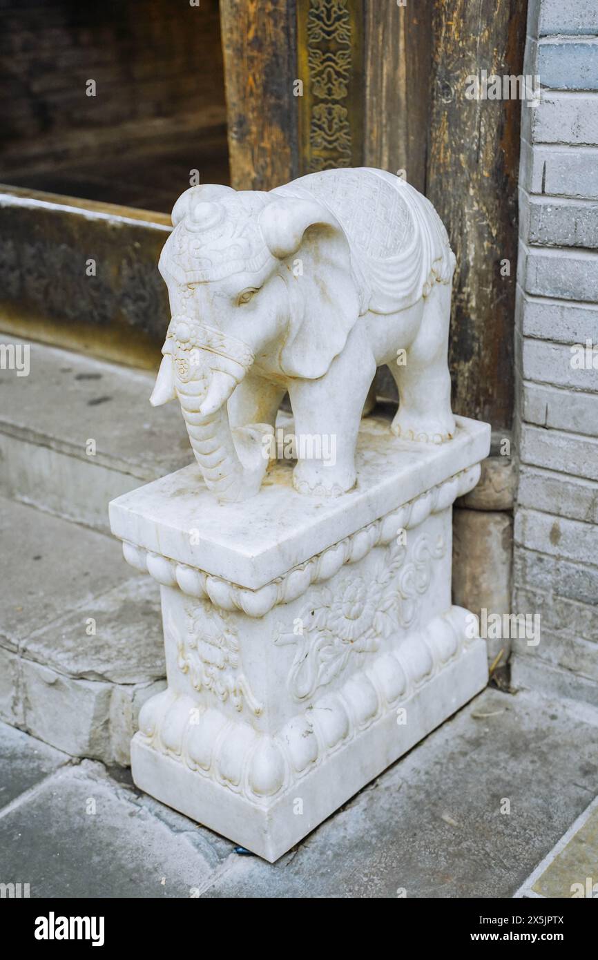 vintage retro traditional style decorative element myth elephant animal ...