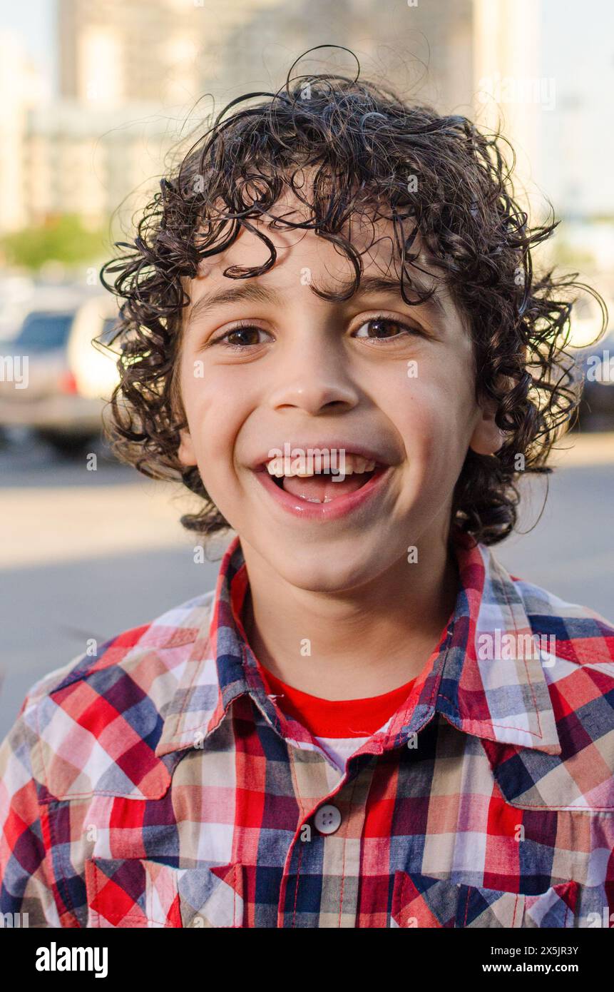 Portrait of Latin American child kid boy in Toronto, Canada Stock Photo ...