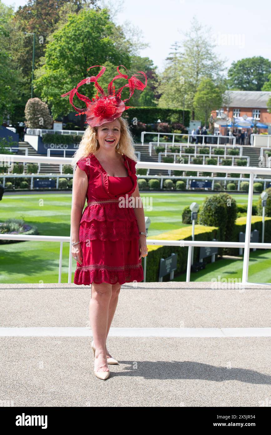 Ascot, UK. 10th May, 2024. Milliner Viv Jenner, The Ascot Milliner ...