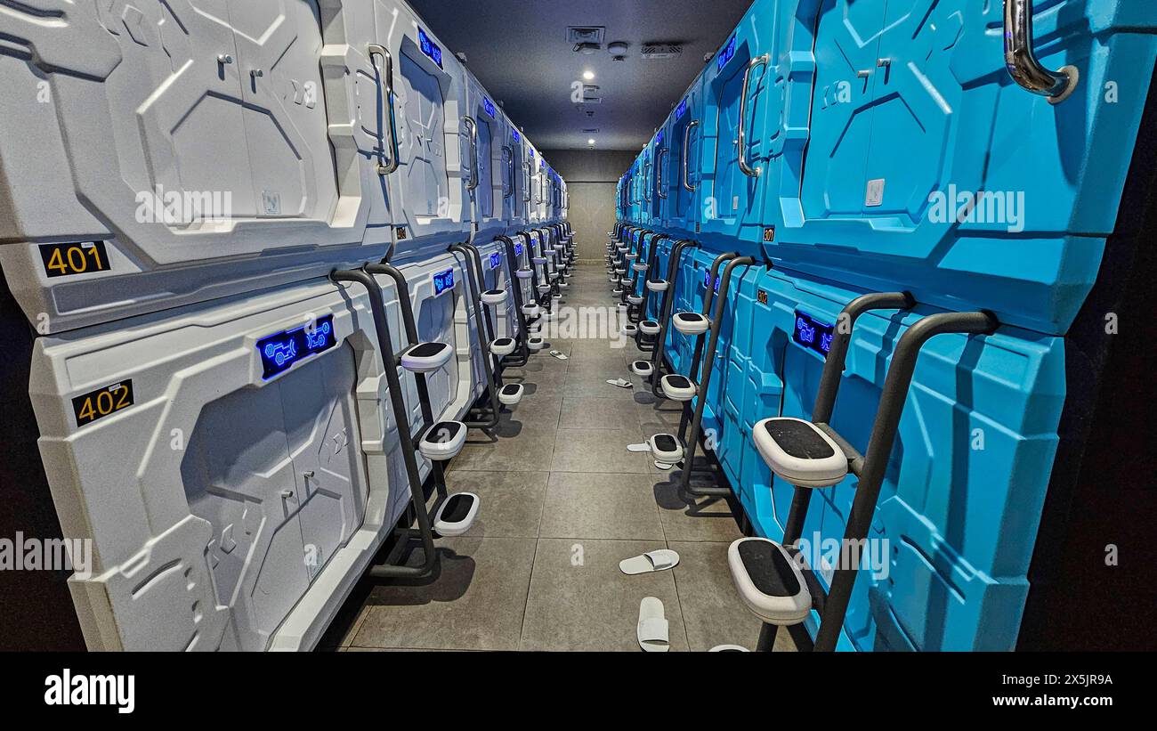 A Capsula Capsule hotel in Jakarta, Indonesia, Southeast Asia, Asia ...