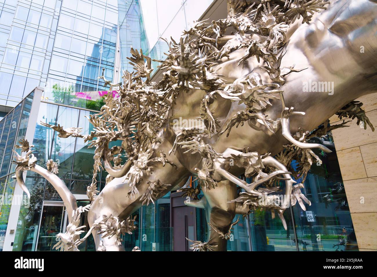 Toronto, Canada - May 5, 2024: Part of the sculpture Rising by Zhang ...