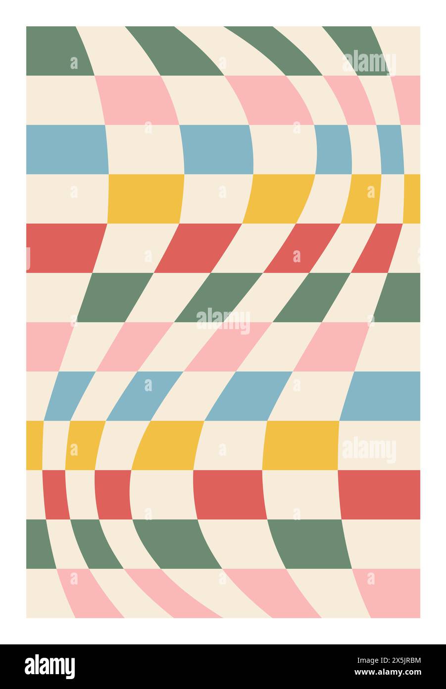 Psychedelic Checkerboard. Colorful Groovy hippie 70s background ...
