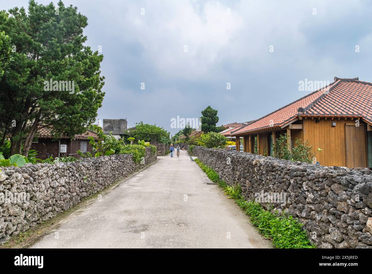Old stone walls, Taketomi Island National Park, Ishigaki, Yaeyama ...