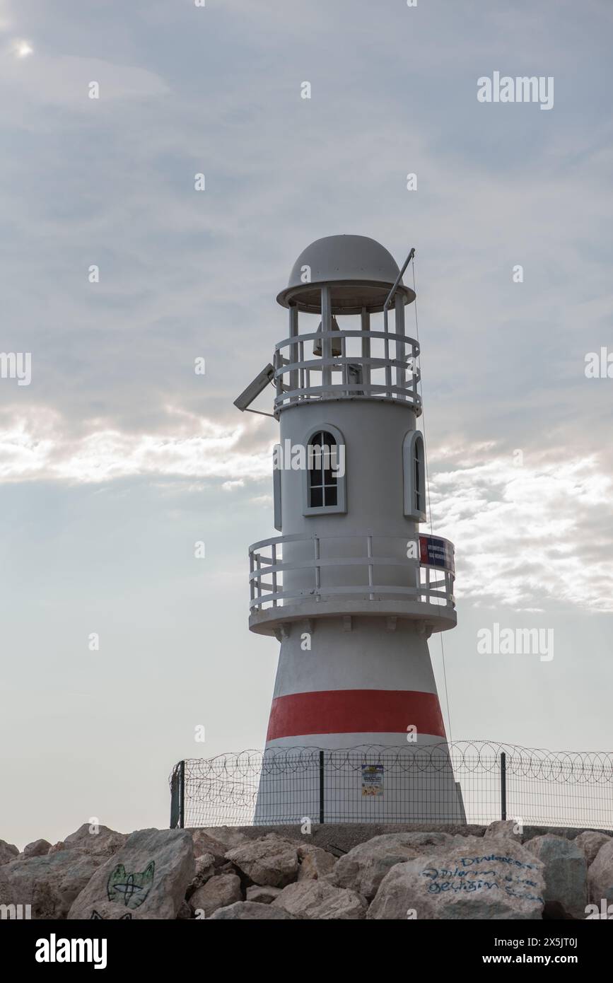 Kas harbour lighthouse in Turkiye Stock Photo - Alamy