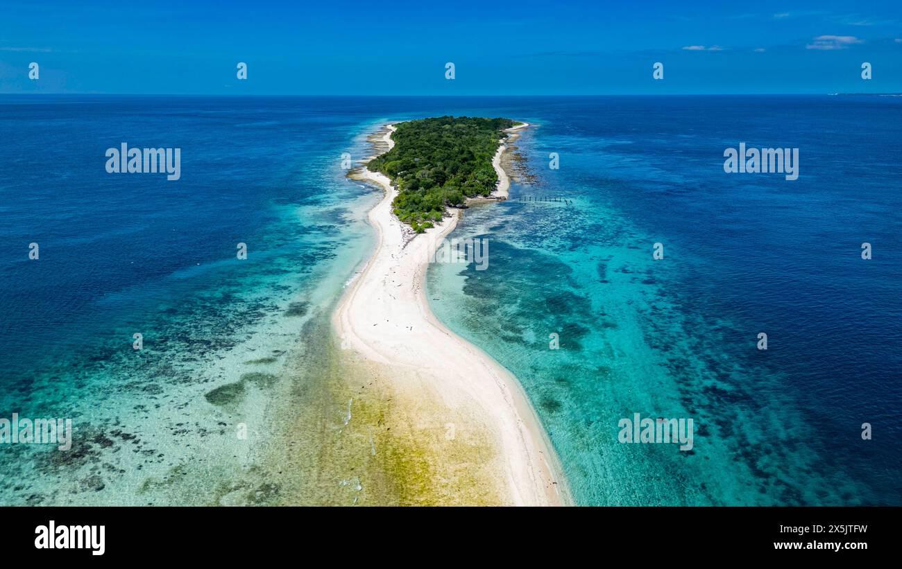 Aerial of Little Santa Cruz Island, Zamboanga, Mindanao, Philippines ...