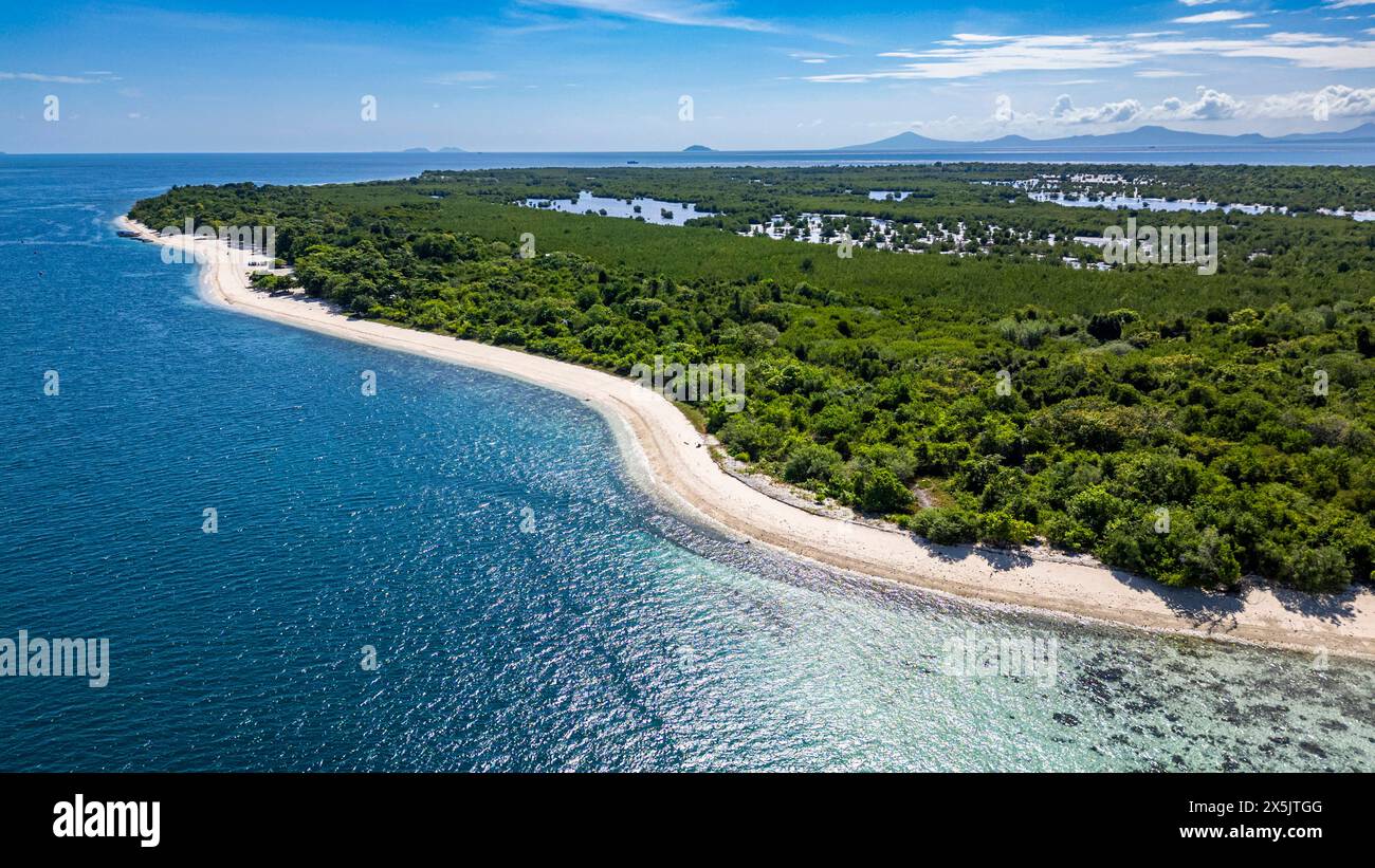 Aerial of Grande Santa Cruz Island, Zamboanga, Mindanao, Philippines ...