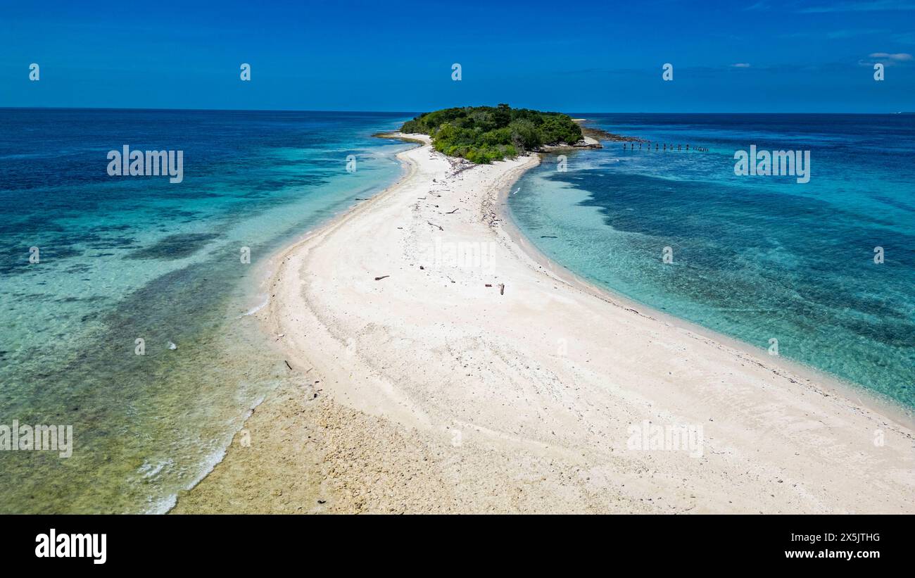 Aerial of Little Santa Cruz Island, Zamboanga, Mindanao, Philippines ...