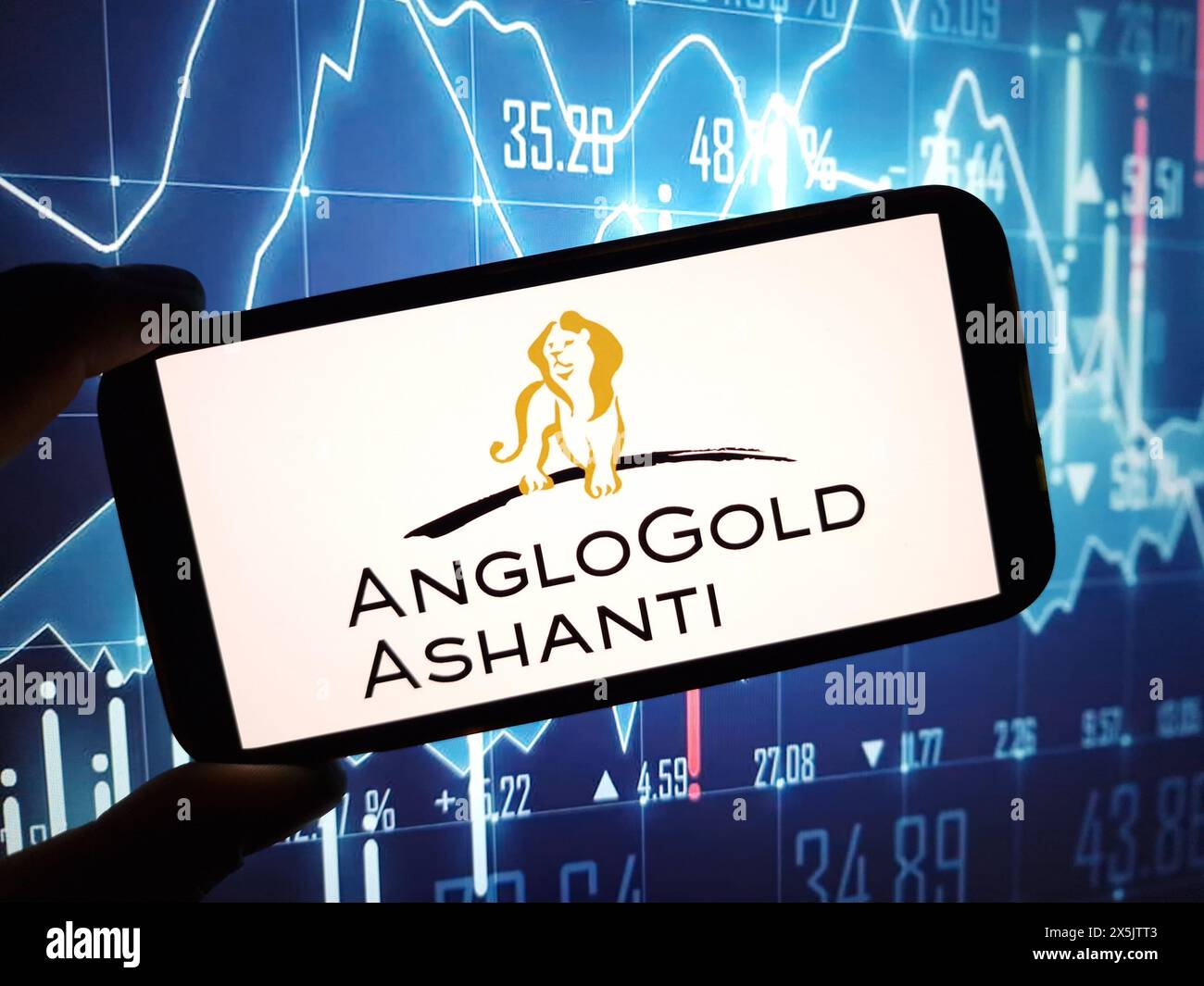 Konskie, Poland - May 05, 2024: AngloGold Ashanti company logo ...