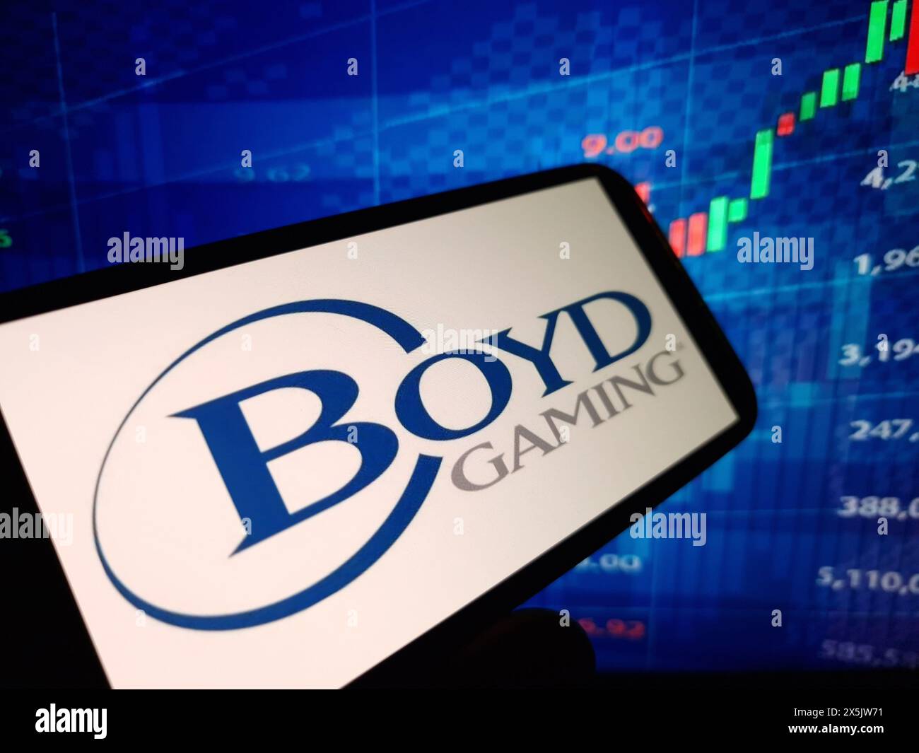 Konskie, Poland - May 05, 2024: Boyd Gaming company logo displayed on ...