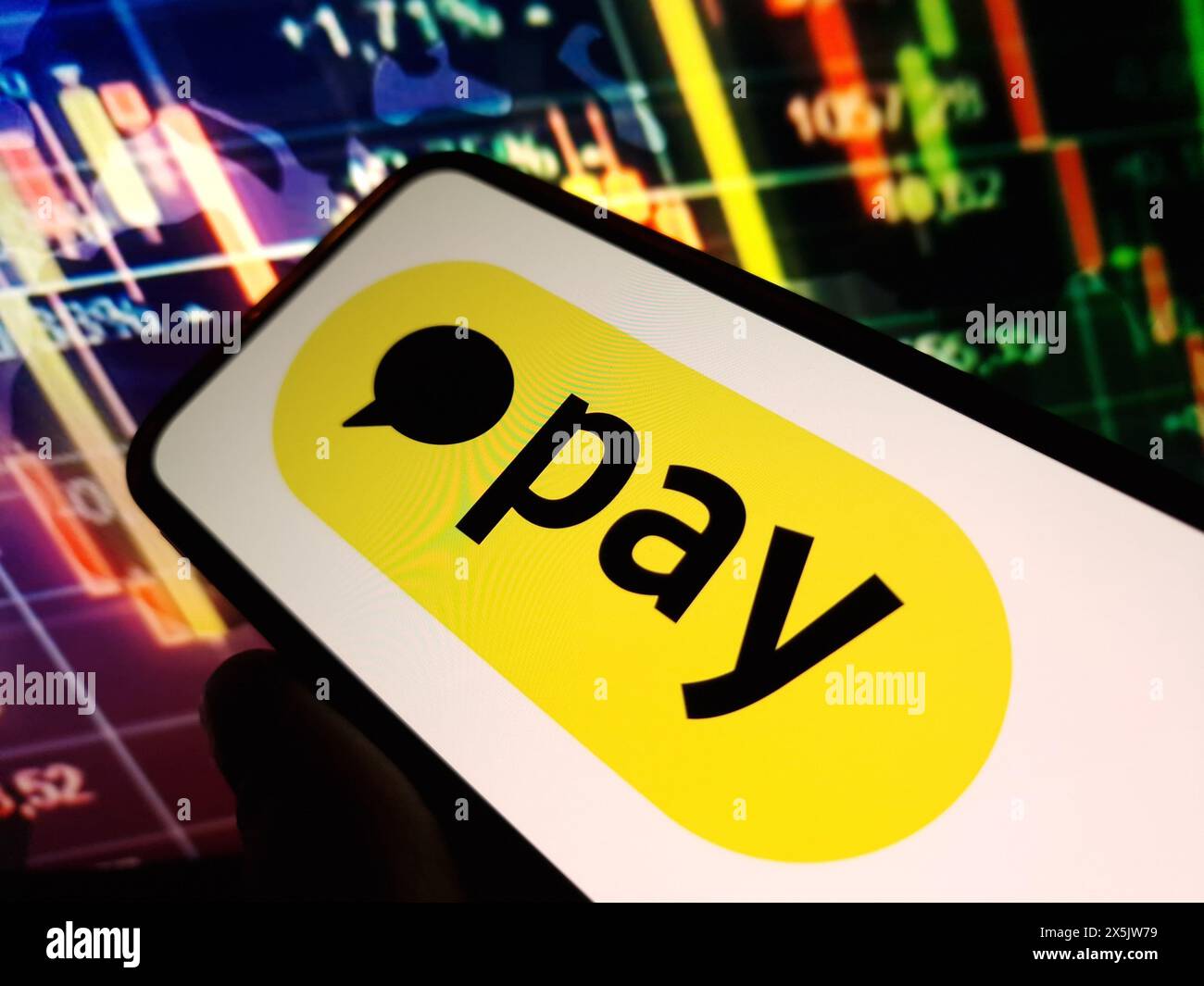 Konskie, Poland - May 05, 2024: Kakao Pay company logo displayed on ...