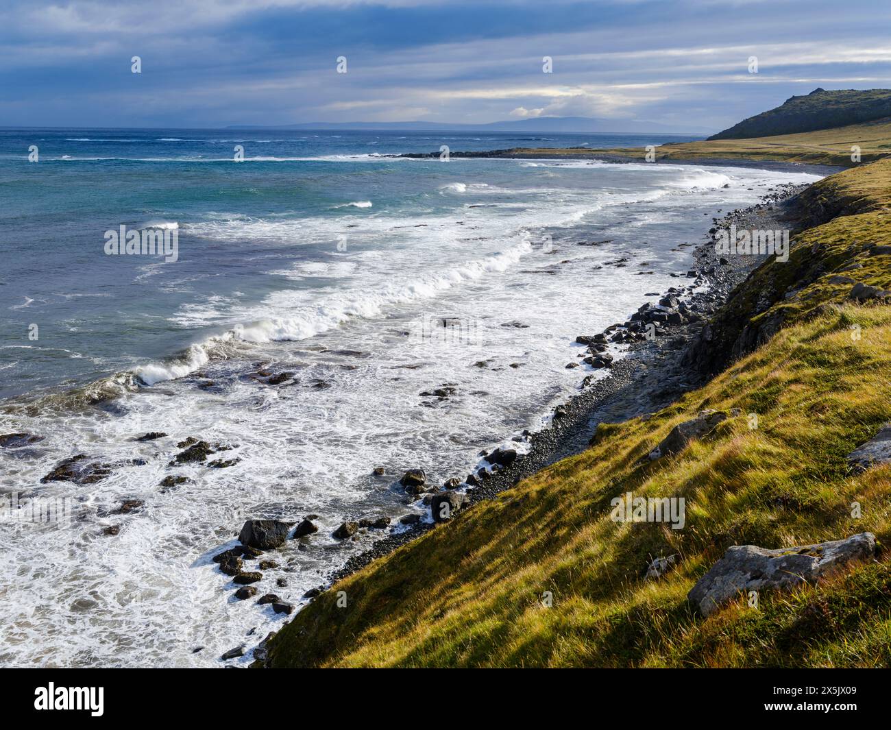 landscape along the Strandvegur. The Strandir in the Westfjords ...