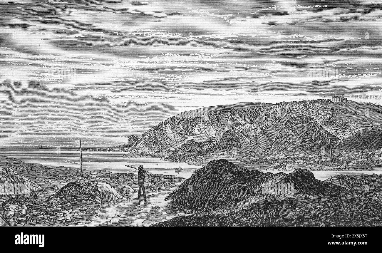 Lee Bay near Ilfracombe, North Devon, as it appeared in the late 19th ...