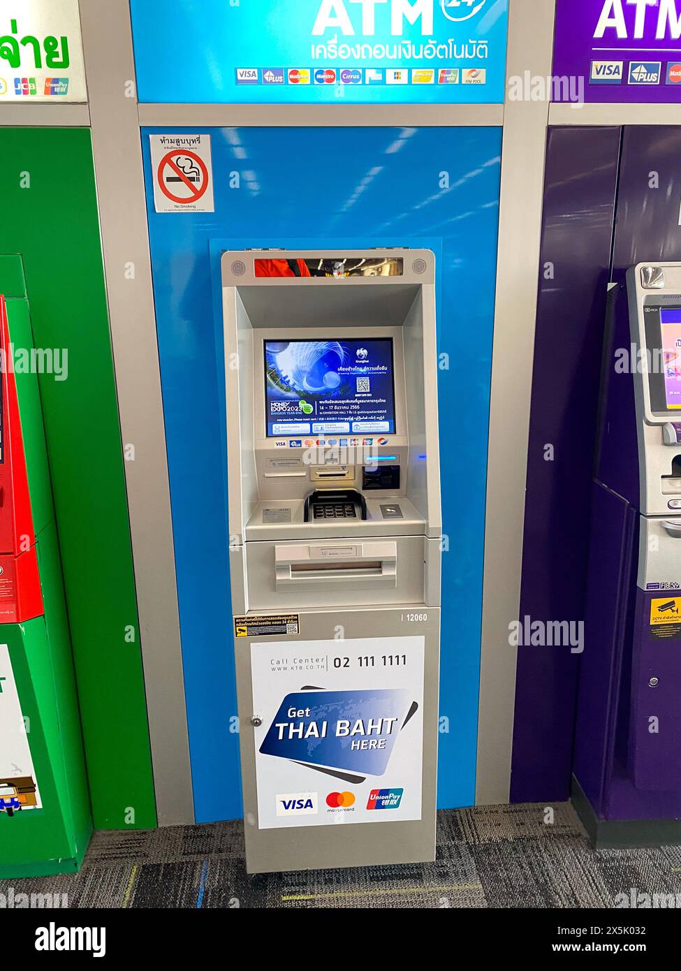 December 18, 2024, Bangkok, Thailand - Krungthai Bank ATM in Bangkok ...
