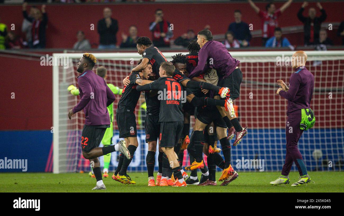 Leverkusen, Germany. 9th Mai 2024. Jubel: Victor Boniface (Leverkusen ...