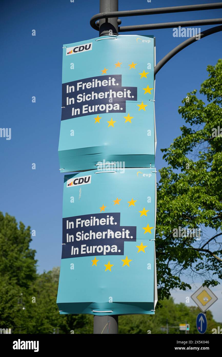 CDU Wahlplakat zur Europawahl 2024, Berlin, Deutschland *** CDU ...
