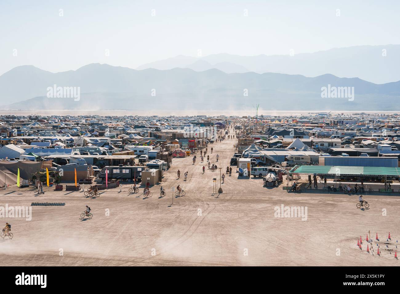 Desert Music and Art Festival Scene, Black Rock, Nevada Stock Photo - Alamy