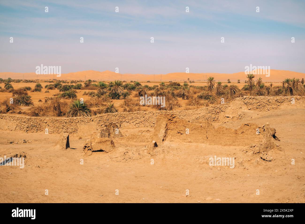 Ruins of the ancient village of Germa, capital of the Garamantes empire ...