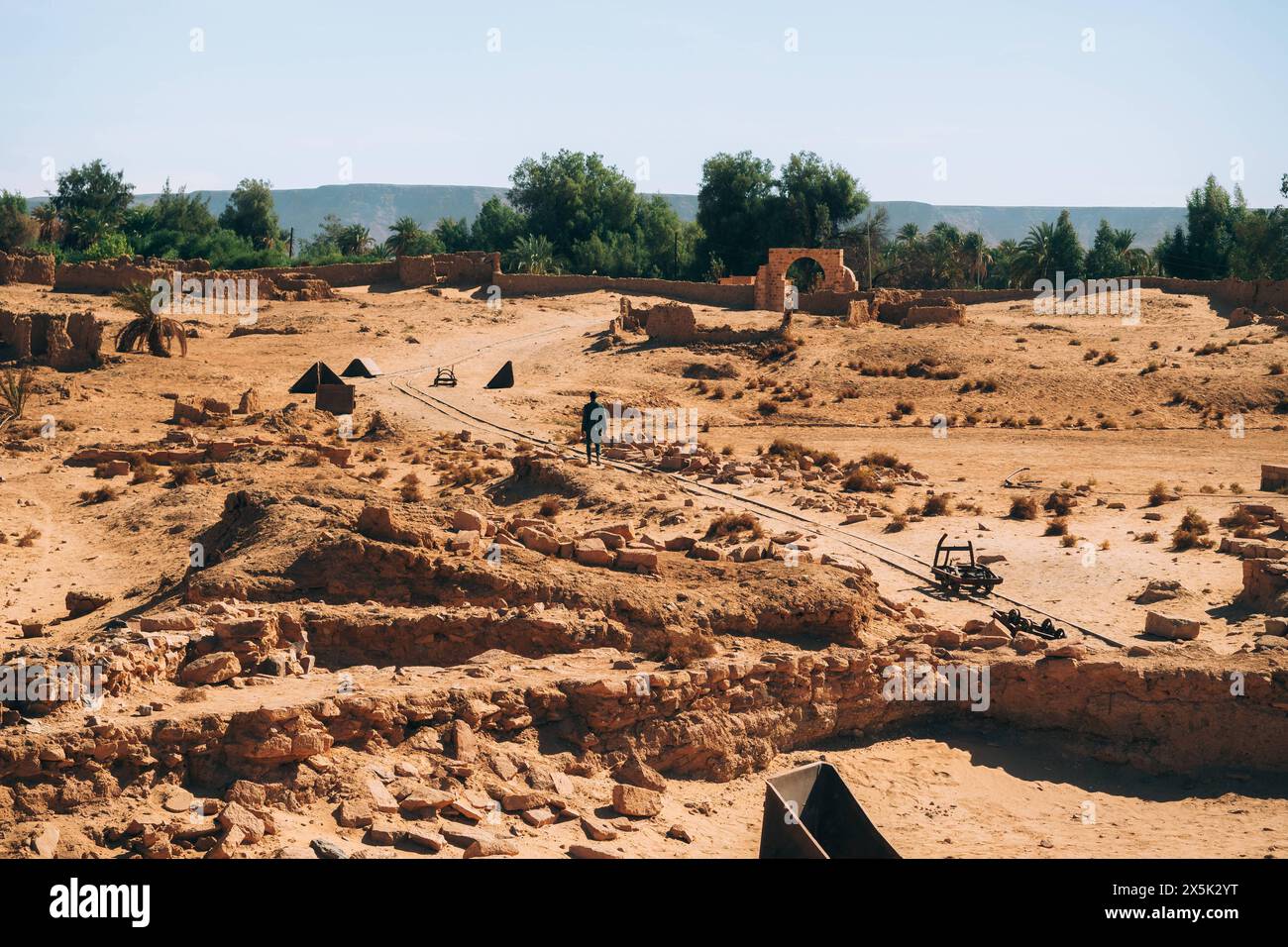 Ruins of the ancient village of Germa, capital of the Garamantes empire ...