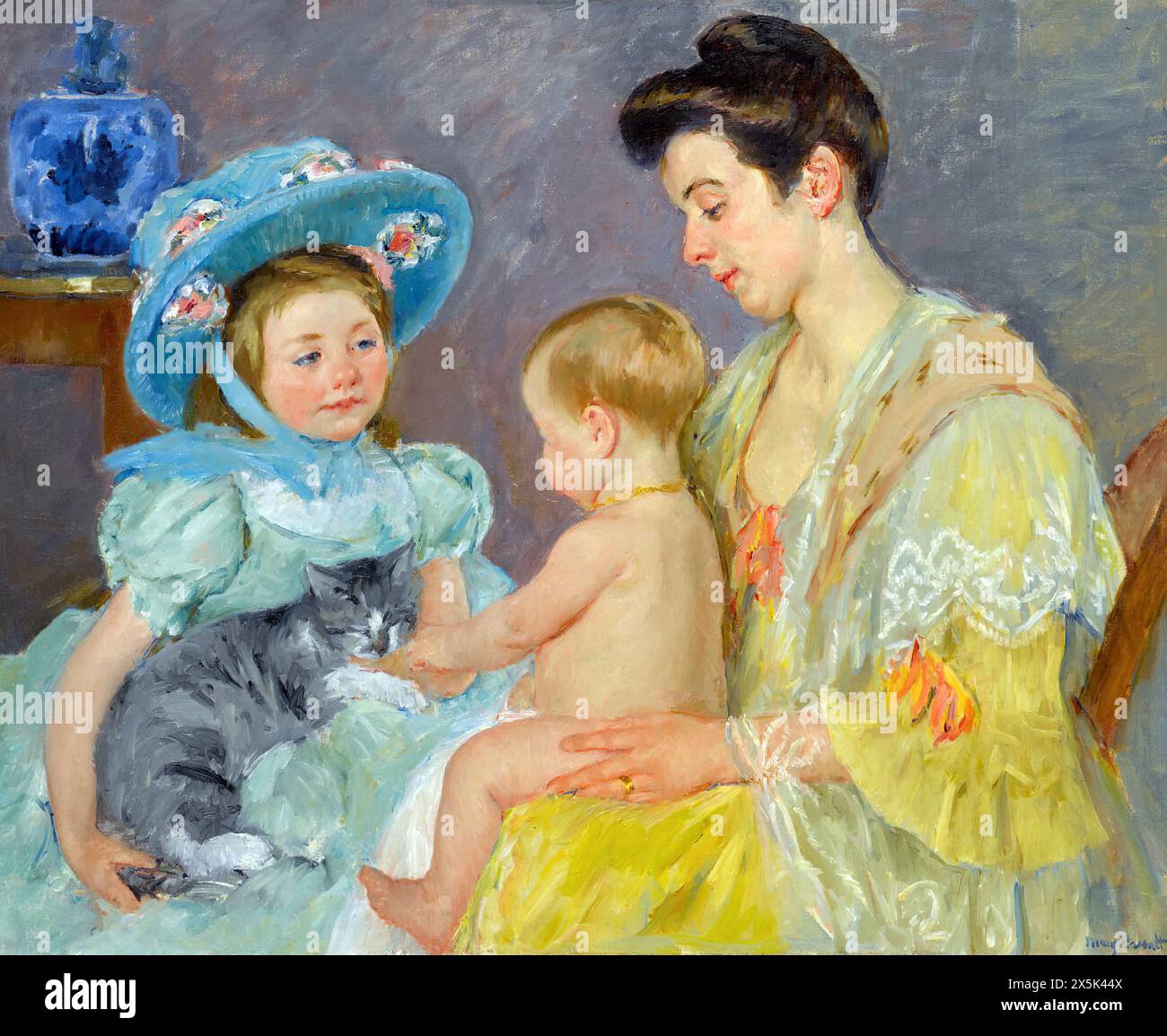 Painting by american artist Mary Cassatt (1844-1926) Children Playing ...
