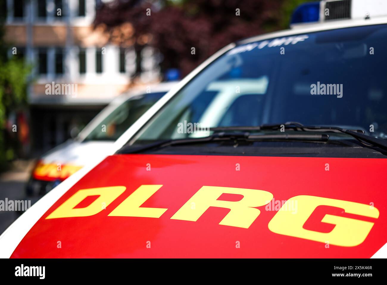 Minden, Germany. 10th May, 2024. A DLRG vehicle during the 2024 DLRG ...