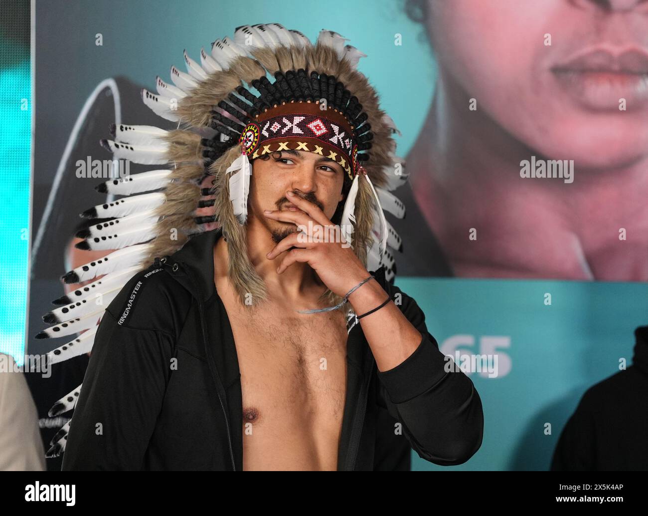 Moses Jolly during the weigh in at the Cardiff City Stadium. Picture ...