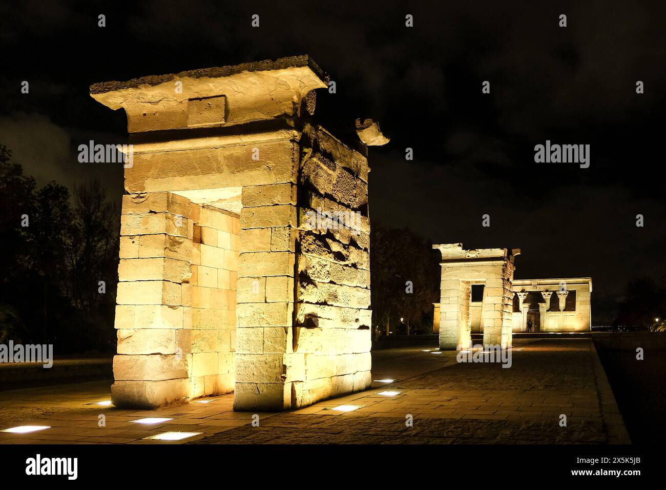 View of the ancient Nubian Temple of Debod, dismantled as part of the ...