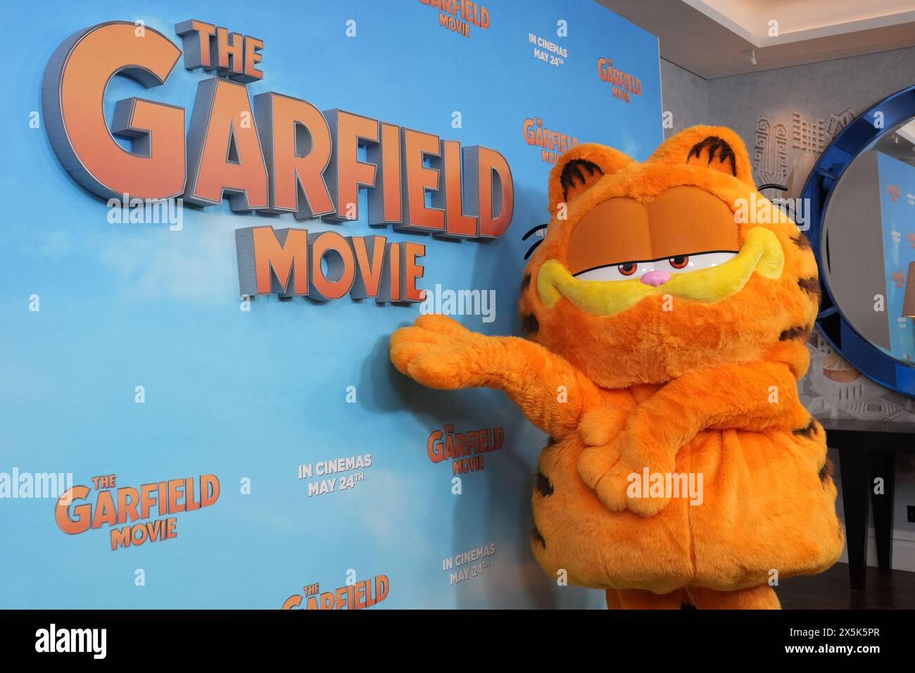 Garfield the cat during a photocall for Garfield The Movie, at the Soho ...