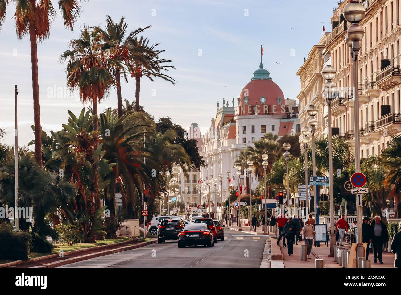 Nice, France - 5 September 2023: View of the Promenade des Anglais and ...