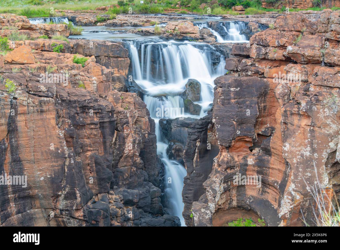 View of waterfalls at Bourke s Luck Potholes, Blyde River Canyon Nature ...