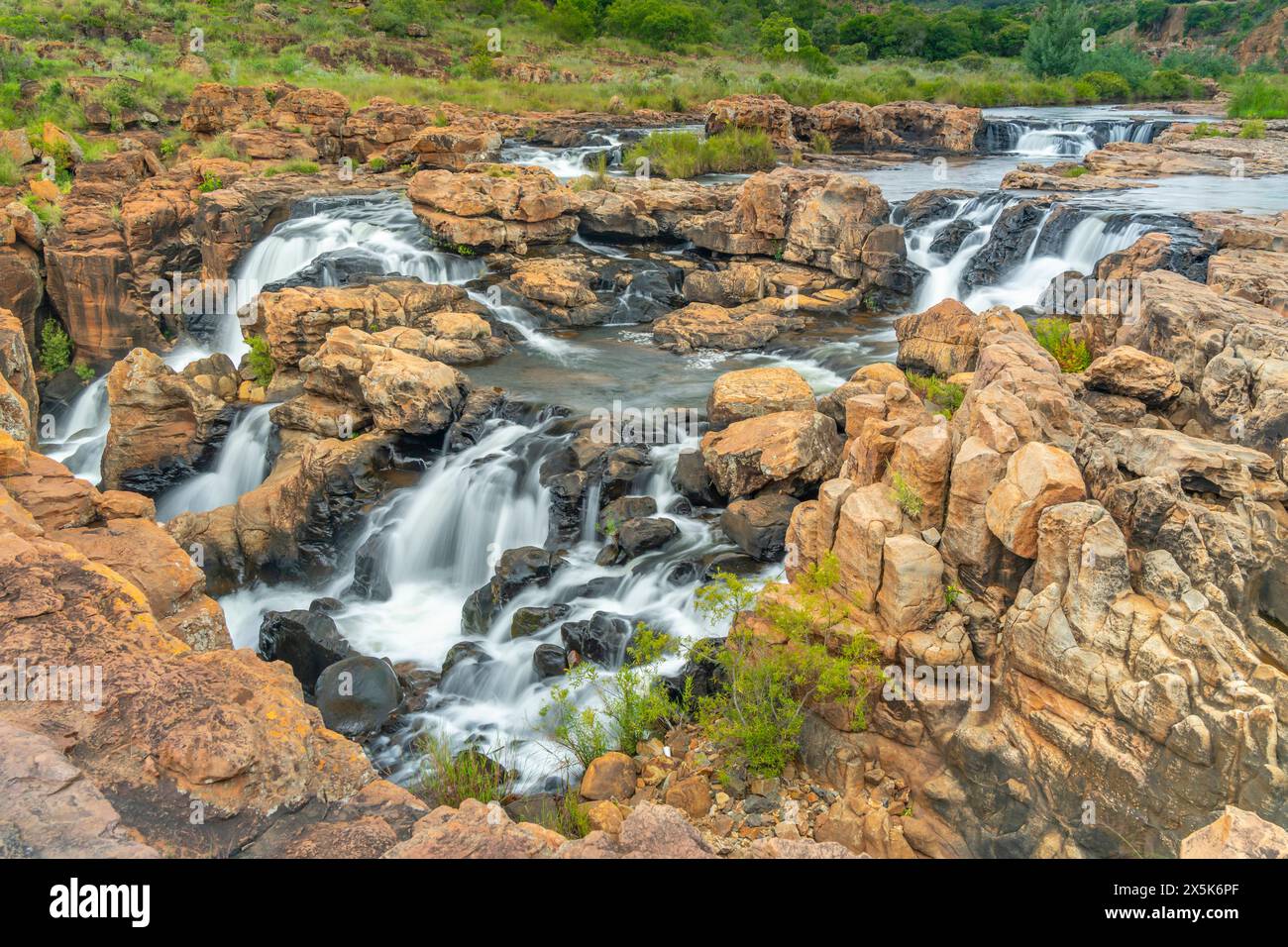 View of waterfalls at Bourke s Luck Potholes, Blyde River Canyon Nature ...