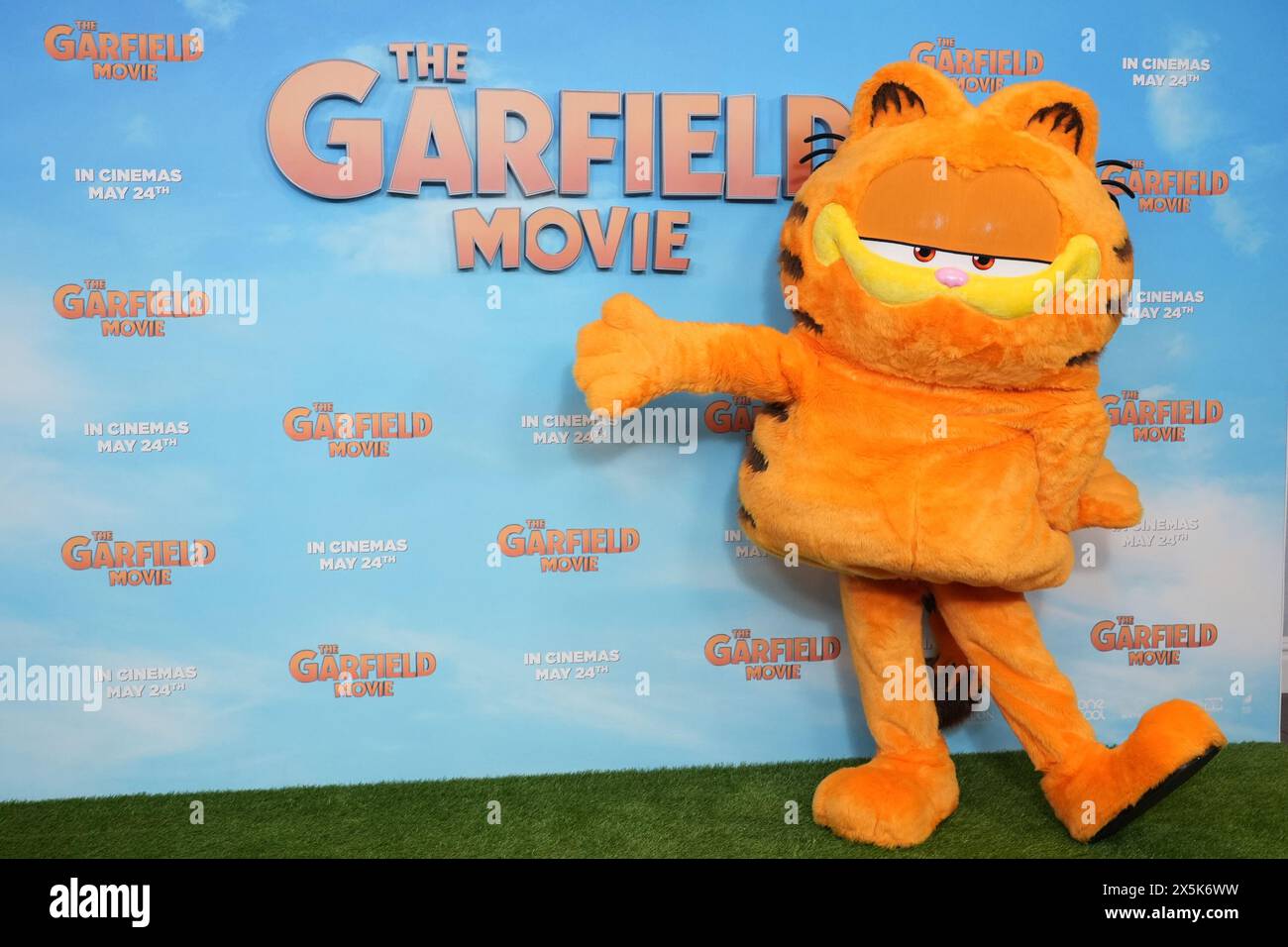 Garfield the cat during a photocall for Garfield The Movie, at the Soho ...