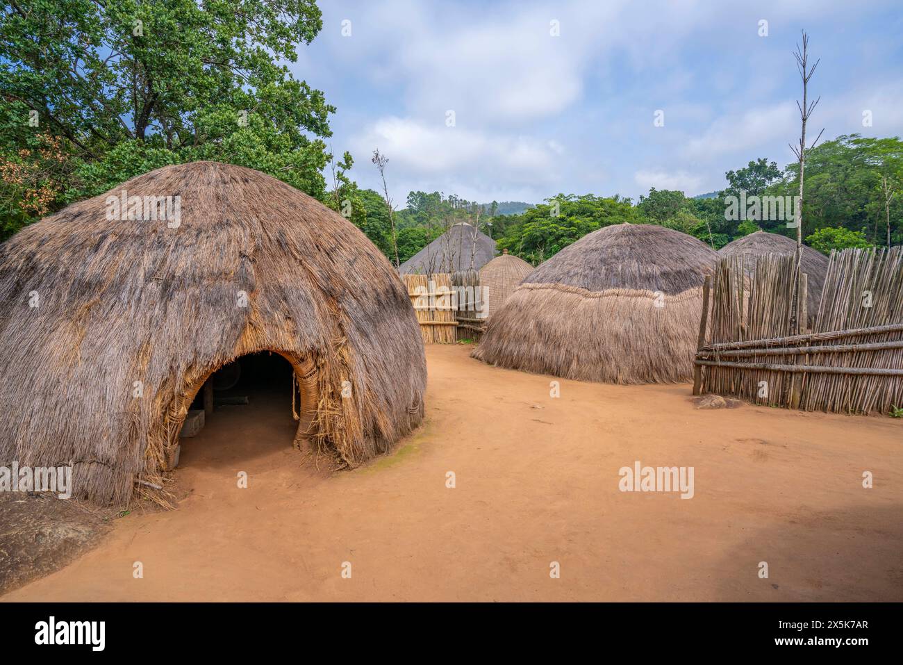 View of Mantenga Cultural Village a traditional Eswatini settlement ...