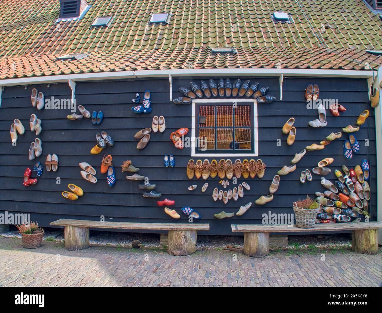 Holland, Netherlands, Zaanse Schans. Traditional Dutch Clogs decorating ...
