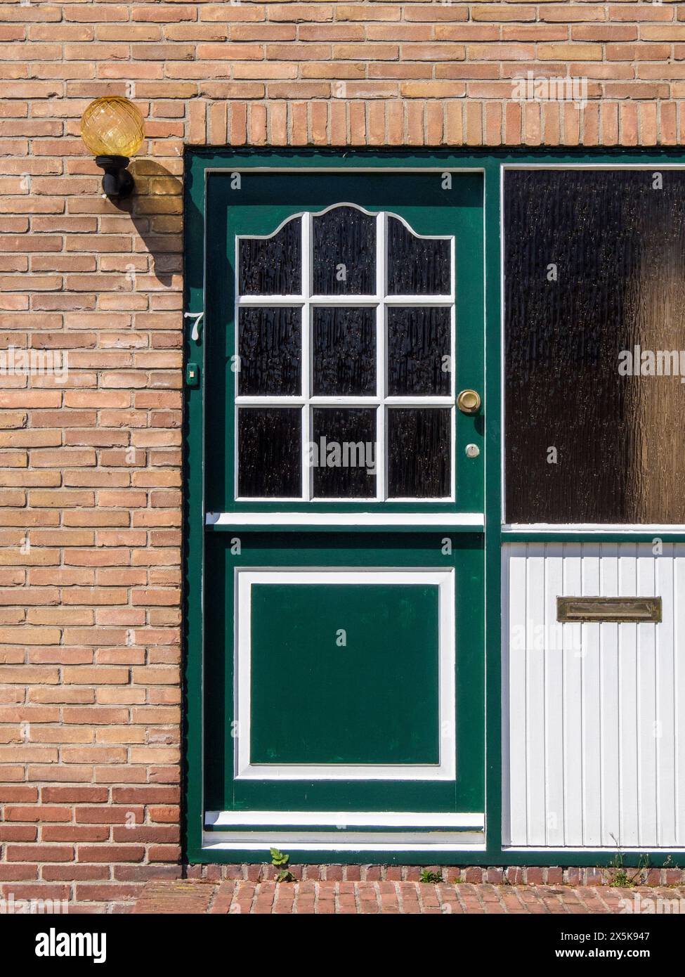 Colorful doors in the historical town of Marken in The Netherlands ...