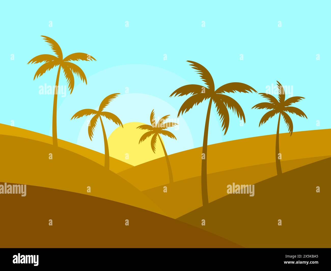 Silhouettes trees in dusk Stock Vector Images - Alamy