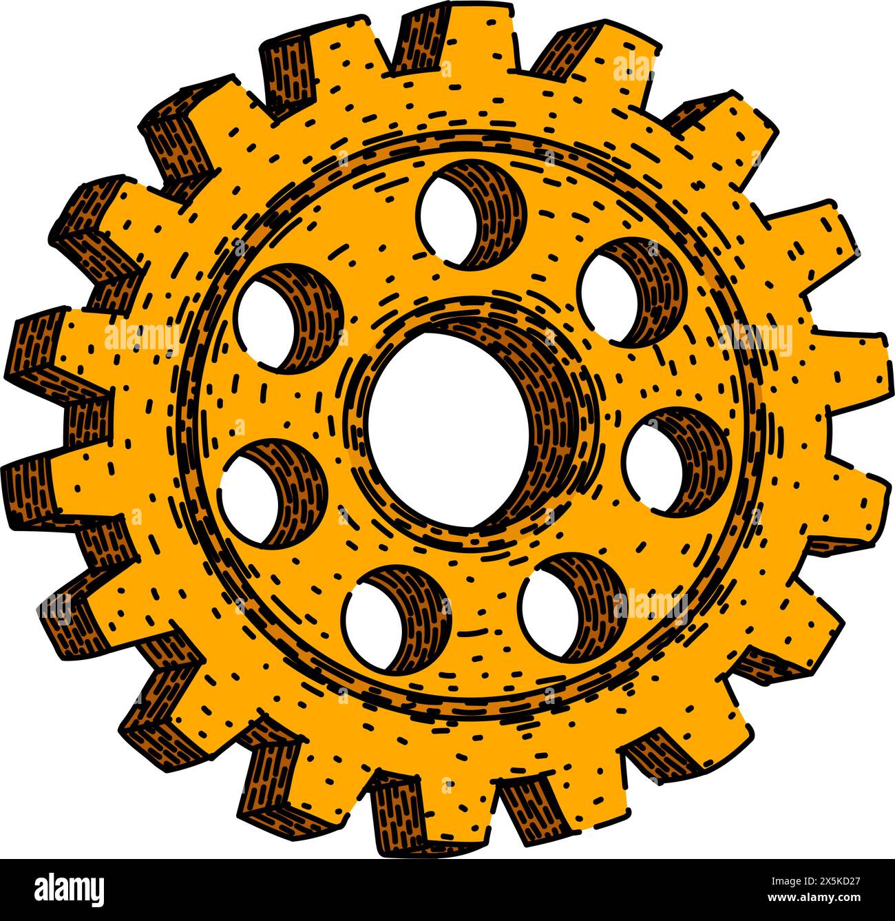 metal gears steampunk sketch hand drawn vector Stock Vector Image & Art ...