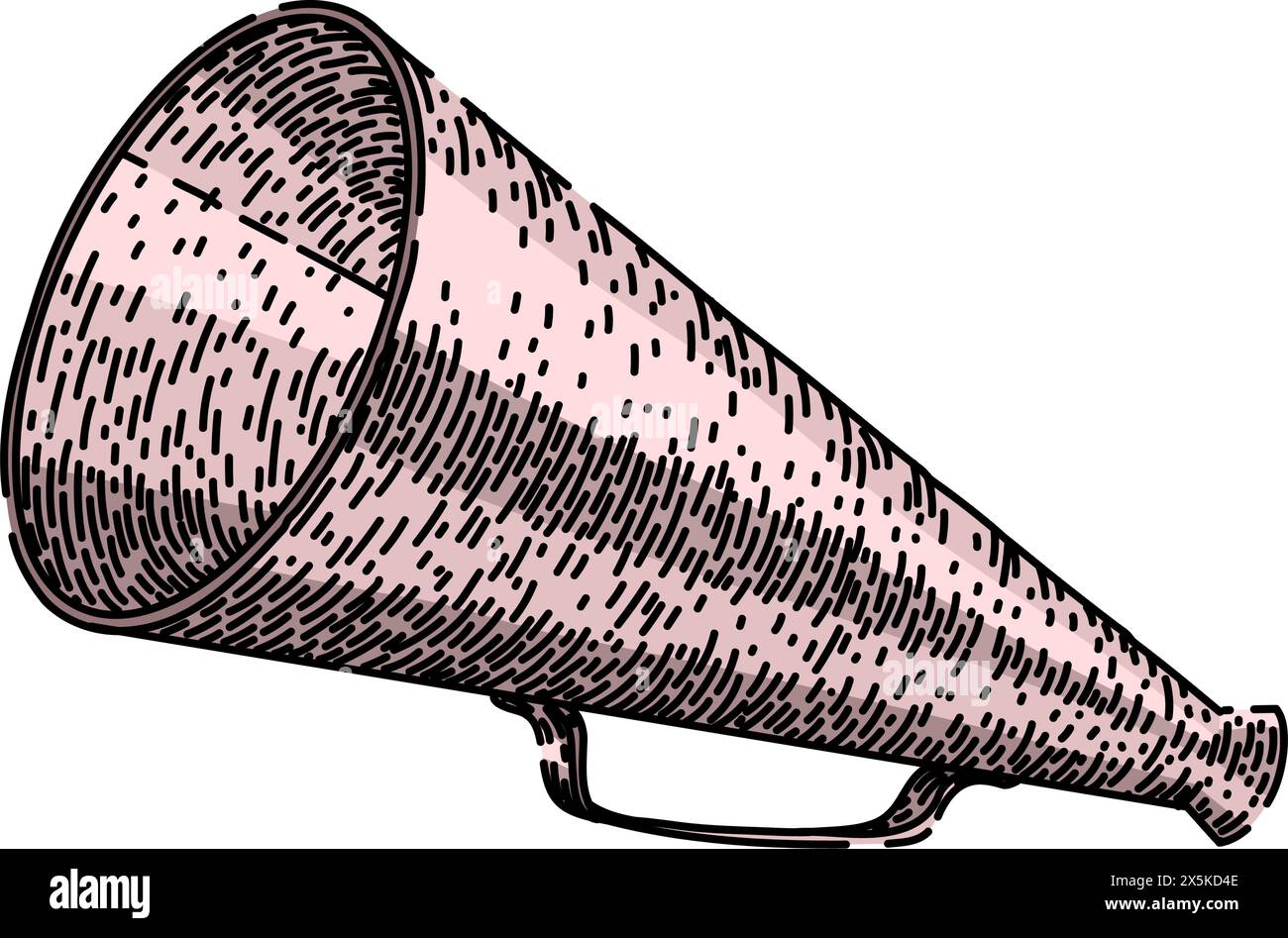 bullhorn megaphone sketch hand drawn vector Stock Vector Image & Art - Alamy