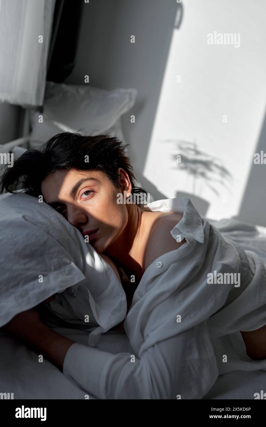 sleepy student does not want to attend classes. laziness,slugabed ...