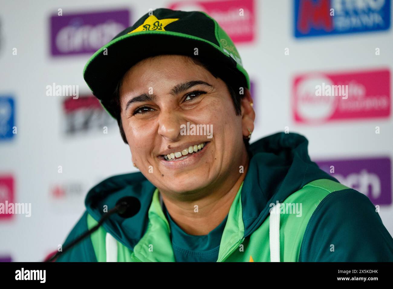 Pakistan captain Nida Dar during a press conference at Edgbaston ...
