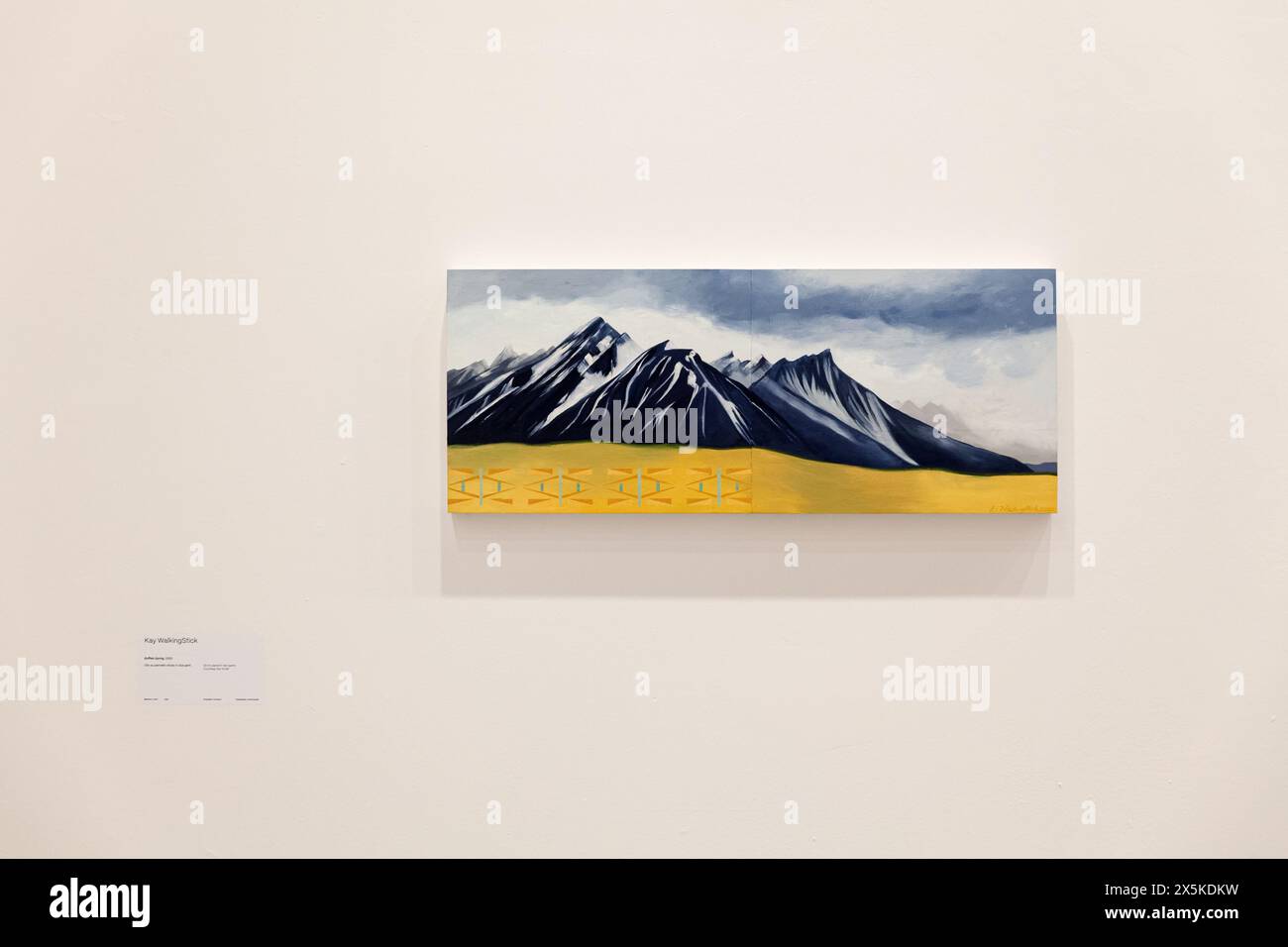 Venice, Italy - April 19, 2024: The painting of Kay WalkingStick titled ...