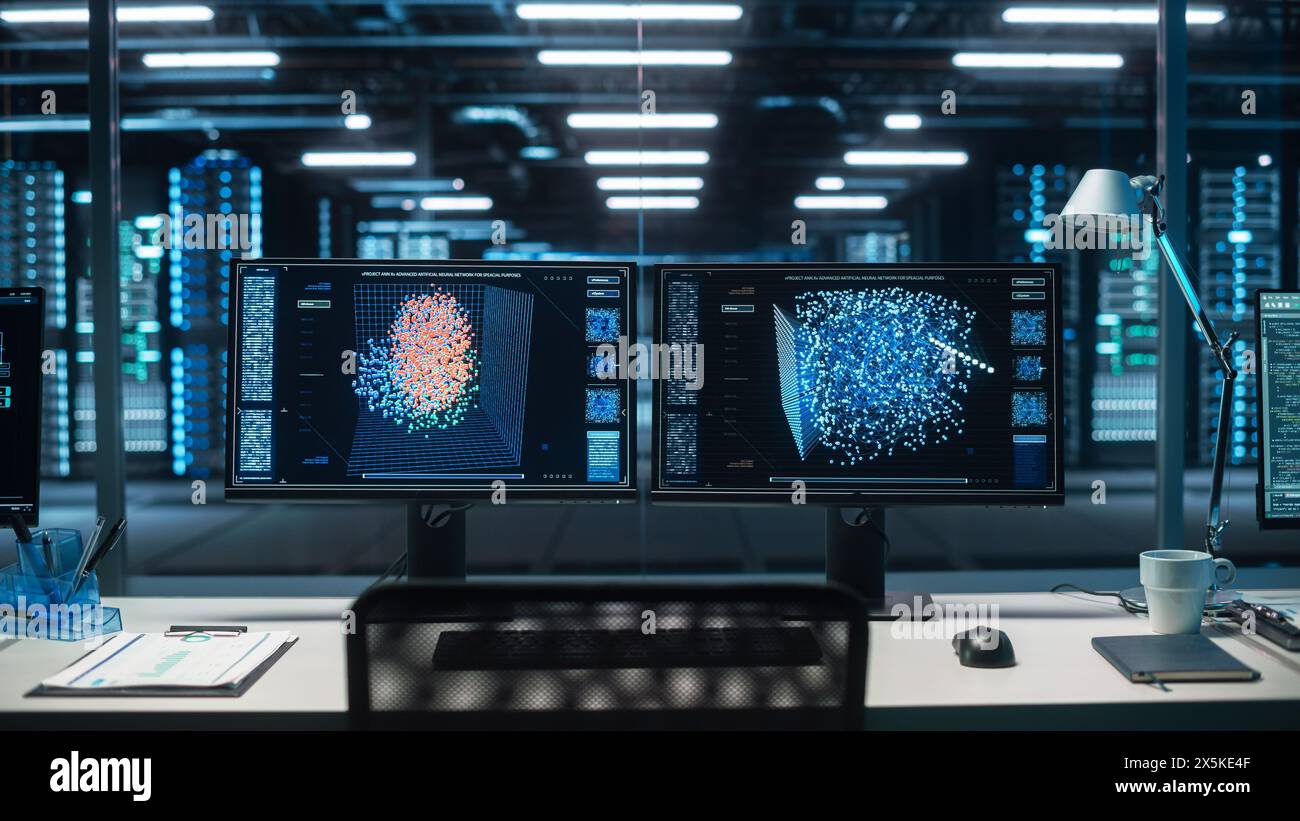 In The System Control Data Center Operates Multiple Screens With Neural