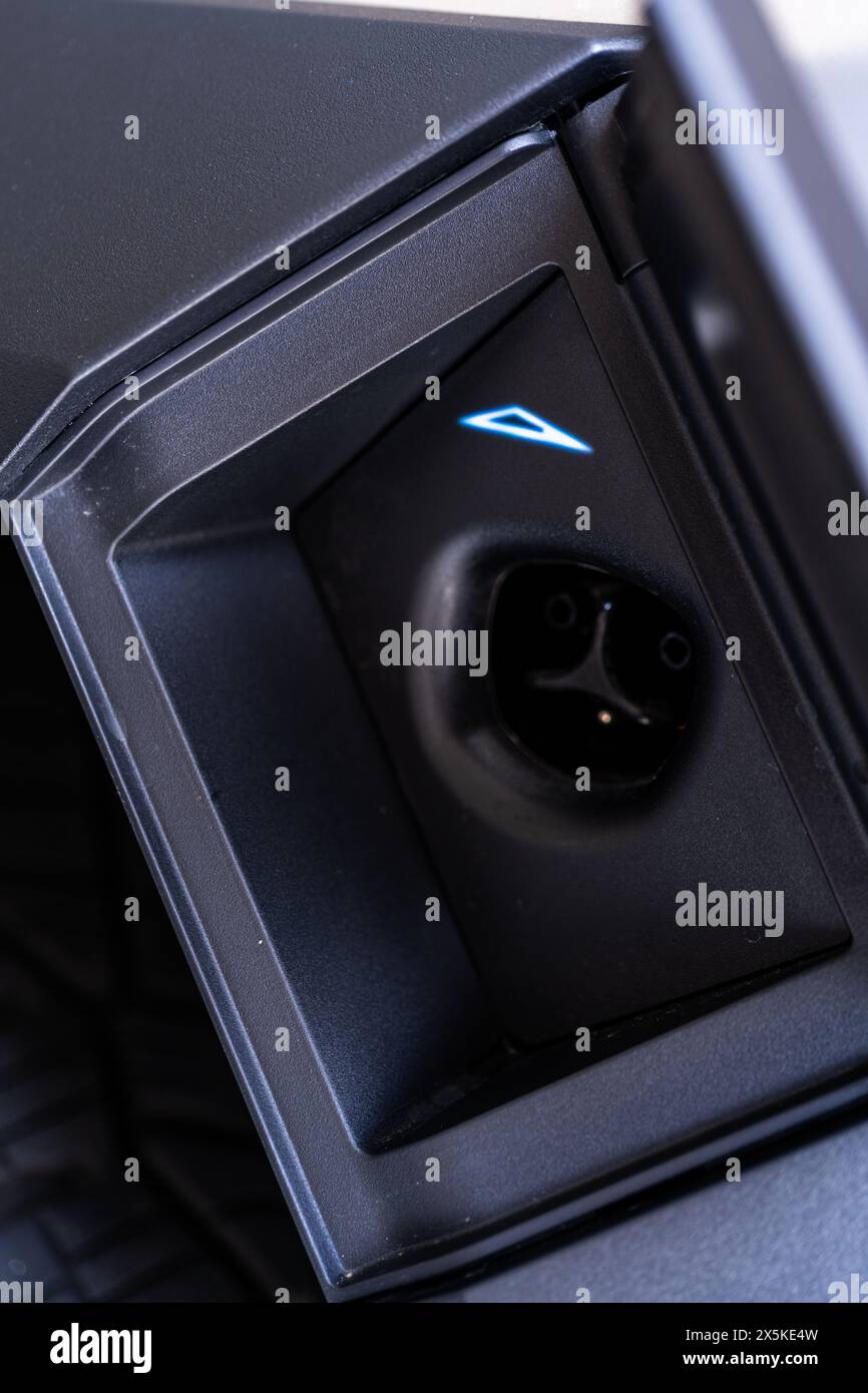 Close-Up of the Charging Port on a Tesla Cybertruck Stock Photo - Alamy